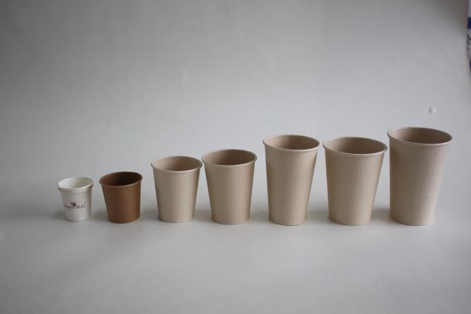 8oz Biodegradable Paper Cup , Disposable Milk Tea Kraft Paper Cup